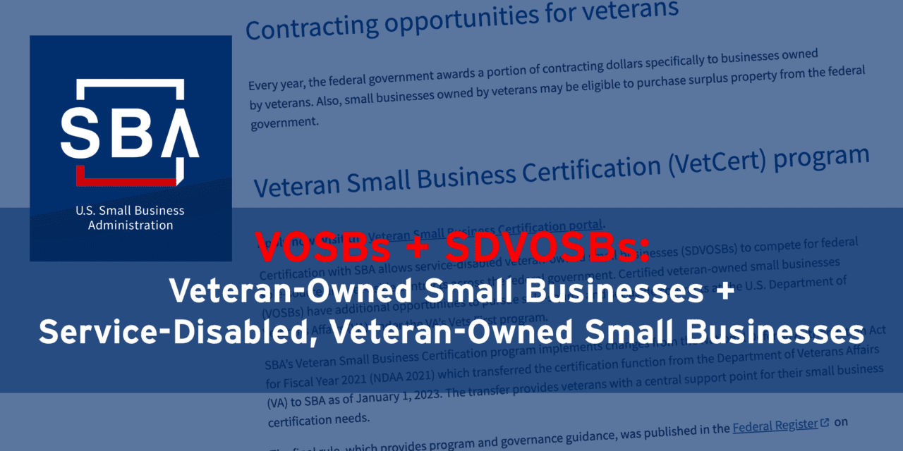 Contracting opportunities: Veteran-Owned Small Businesses | www.togetherwithveteranstaos.org